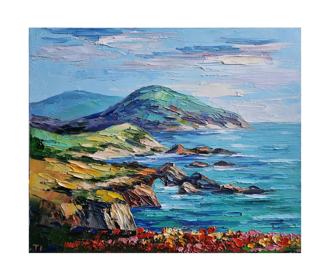 Big Sur Monterey Painting California Coastline Original Art Painting ...