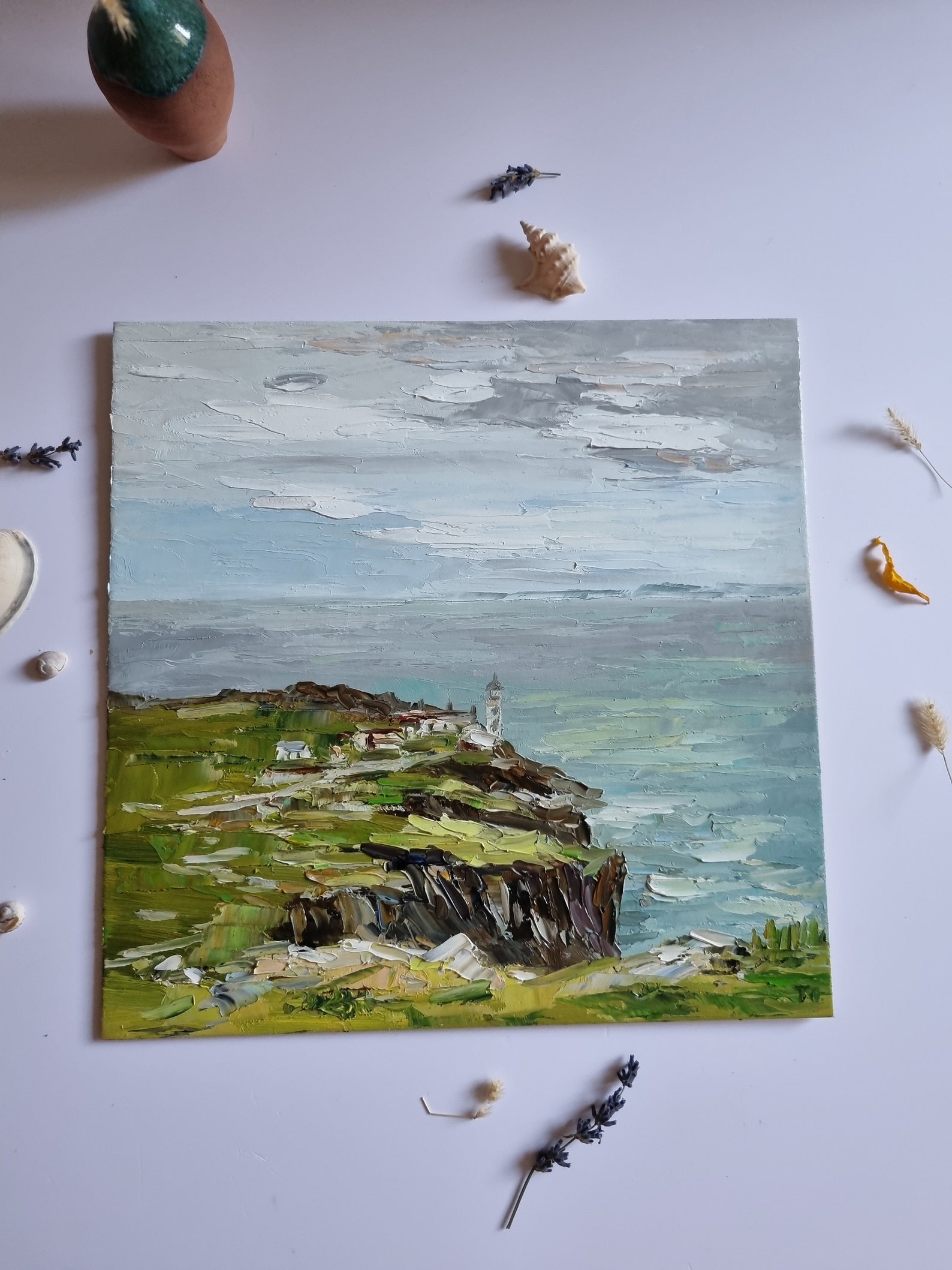 Neist Point Scotland Oil Painting, Coastal Landscape Wall Art - Etsy