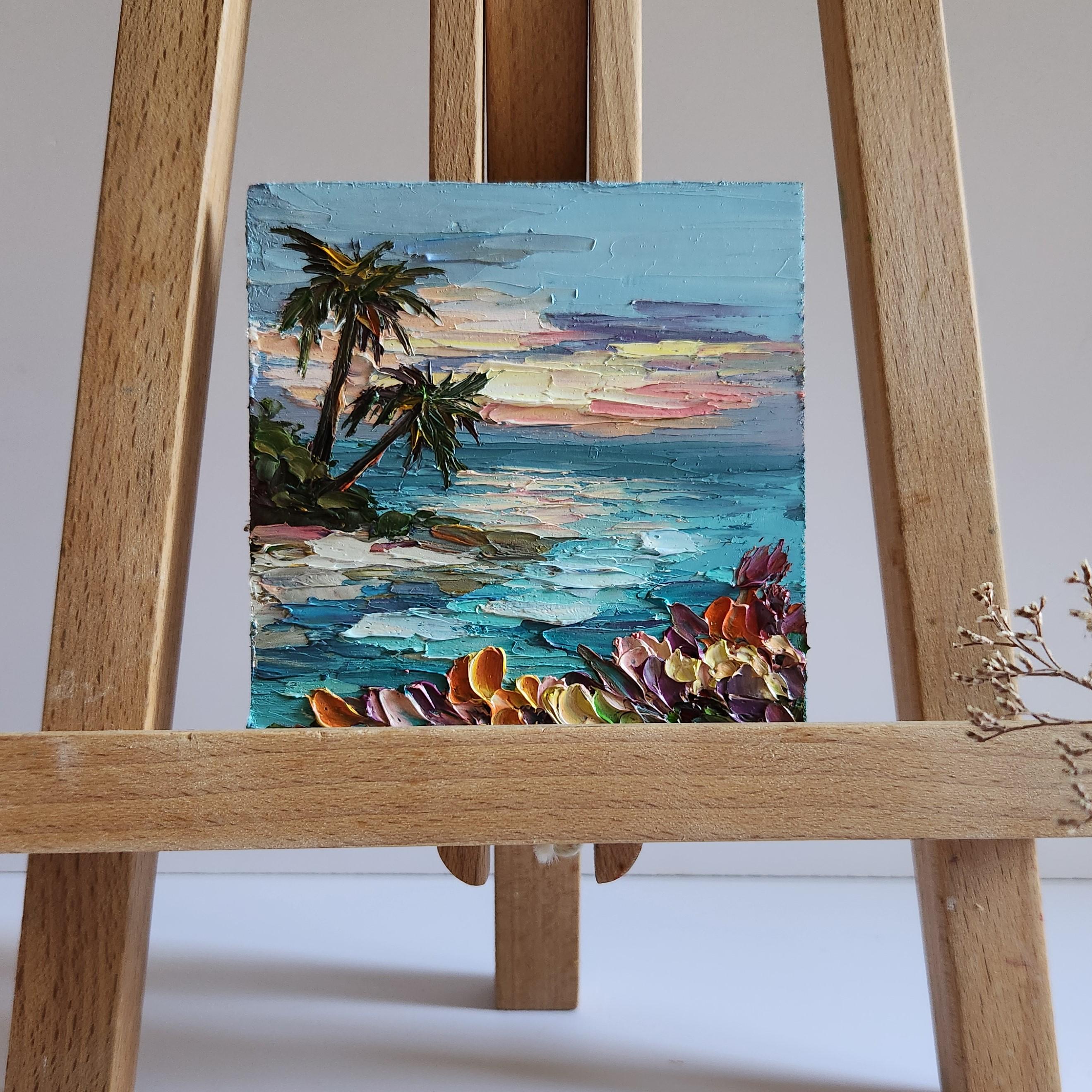 Original Maldives Beach Oil Painting Maldives Island Painting Travel ...