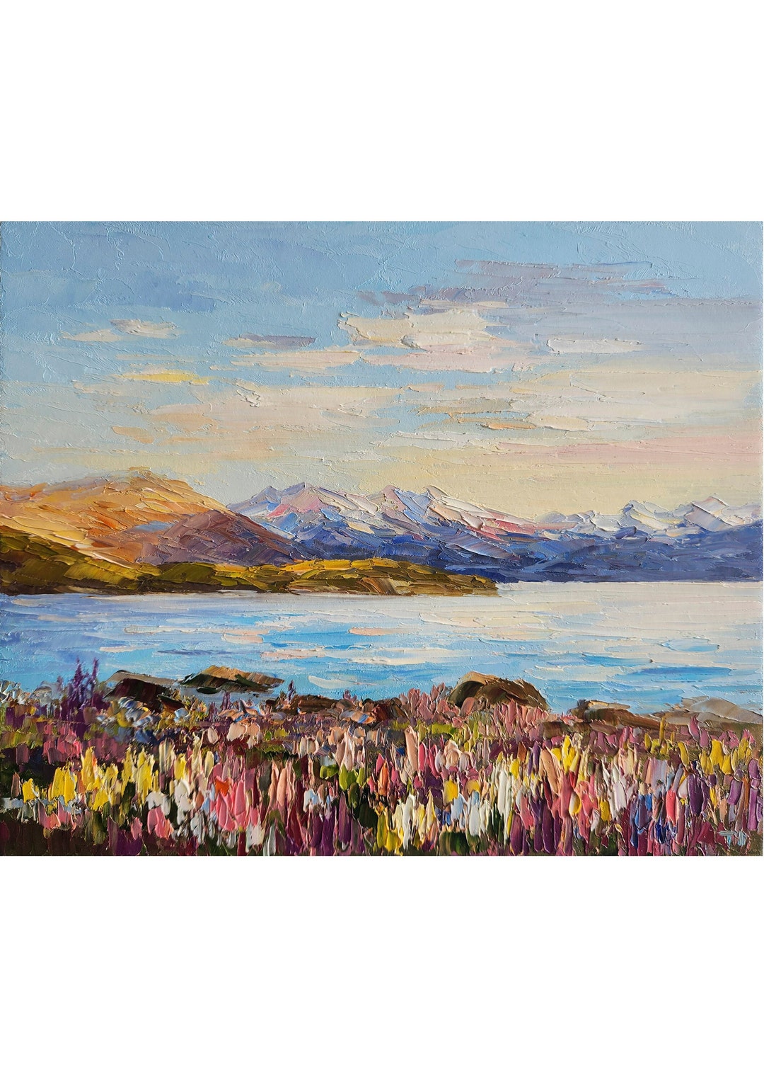 Lake Tekapo Oil Painting, New Zealand Mountain Landscape, 10x12 In - Etsy