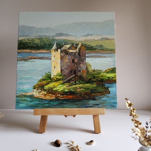 Castle Stalker Painting Scotland Painting Autumn Painting Autumn Wall ...
