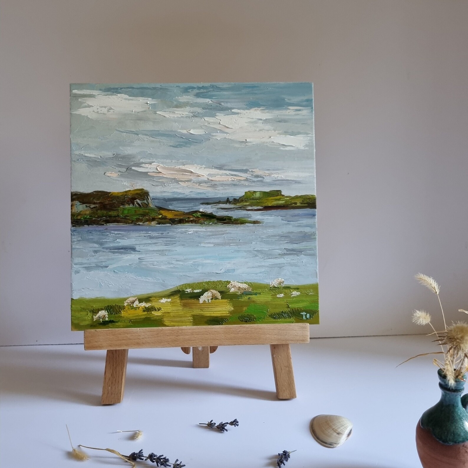 Original Scotland Oil Painting: Sheep at Neist Point, Coastal Art ...