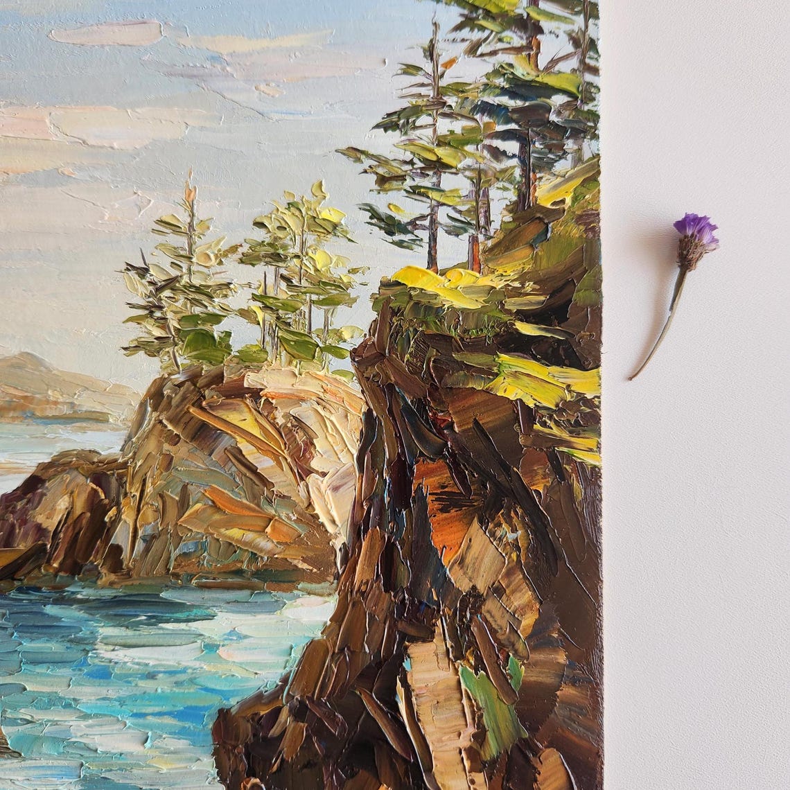 Original Oregon Seascape Oil Painting: Cannon Beach Sunrise, 12x10 In ...