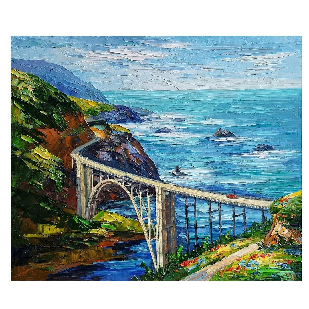 Big Sur Monterey Painting California Coastline Original Art Painting ...