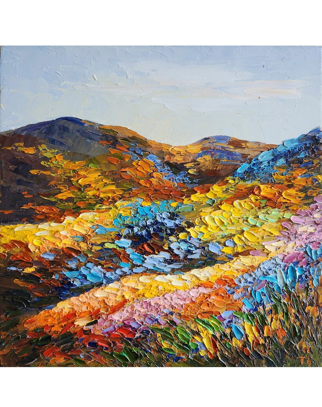 Original California Landscape Oil Painting Antelope Valley California ...