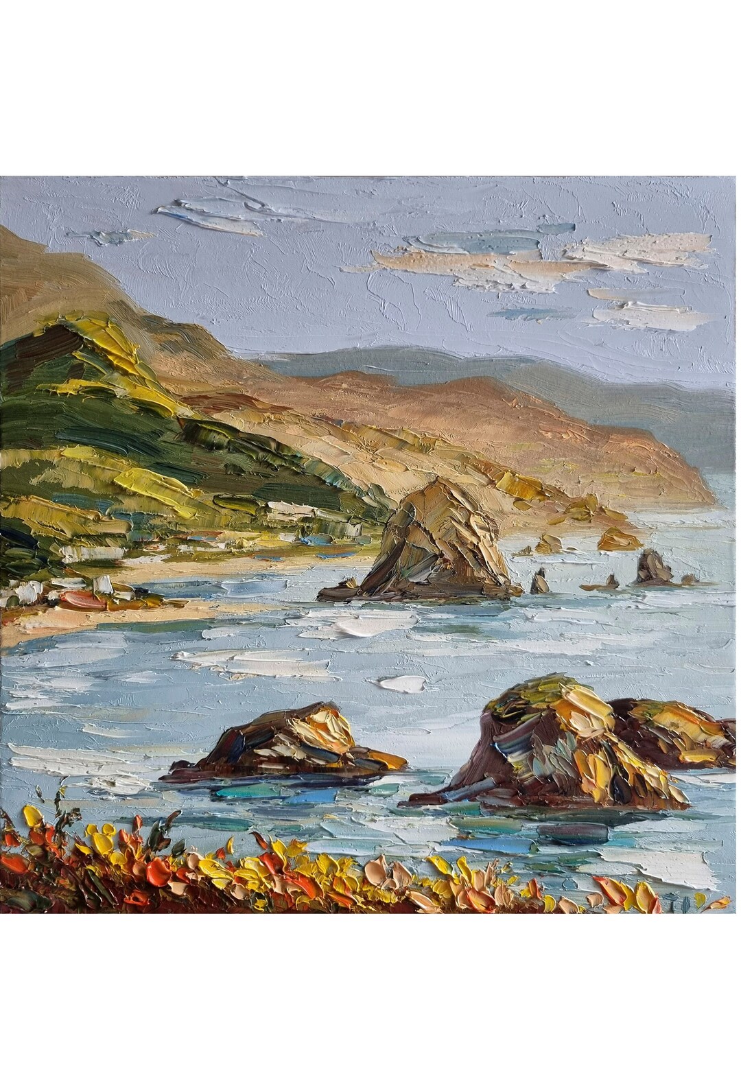 Oregon Coastline Painting Coast Painting Ocean Beach Painting Oregon ...