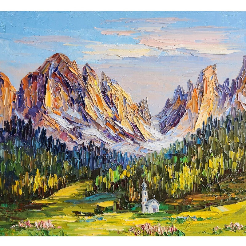 Italian Alps Painting - Etsy