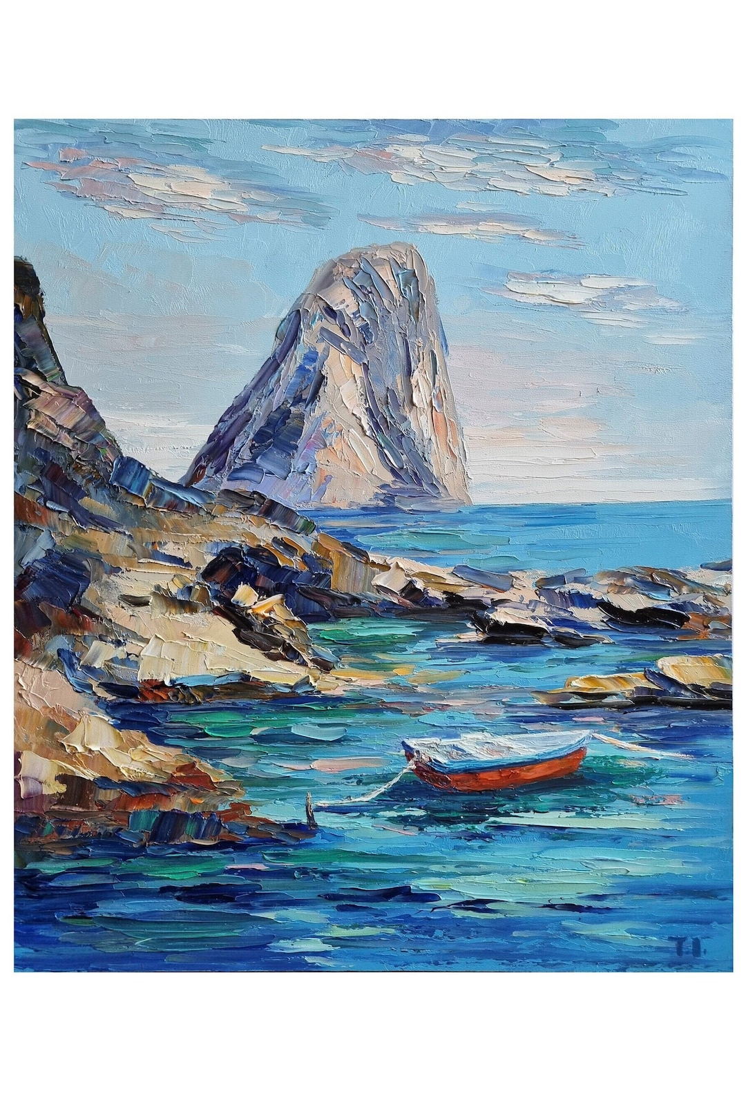 Capri Painting Landscape Painting Amalfi Coast Italy Landscape Sunset ...