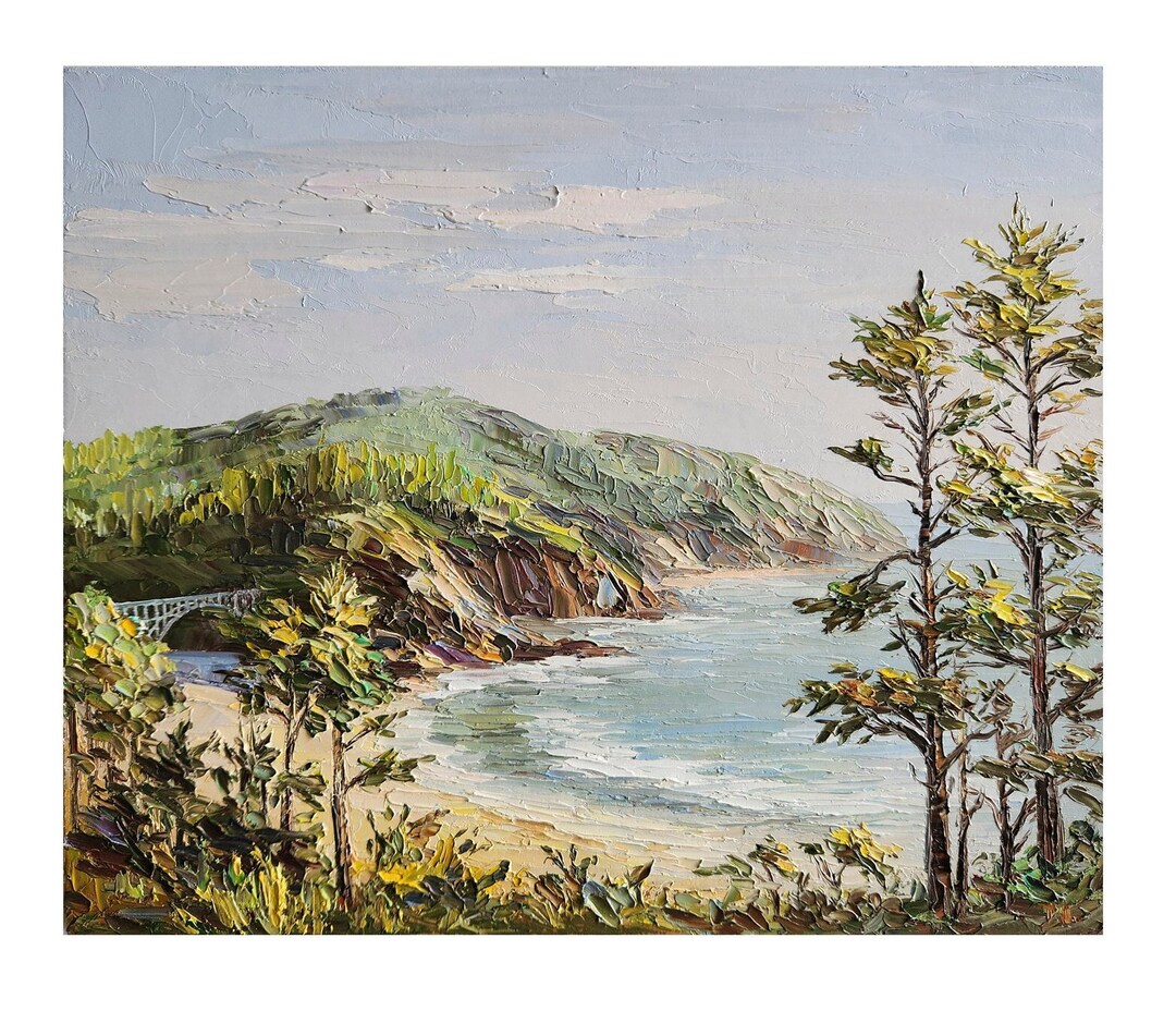 Oregon Coastline Painting, Oil Painting,oregon Landscape Painting ...