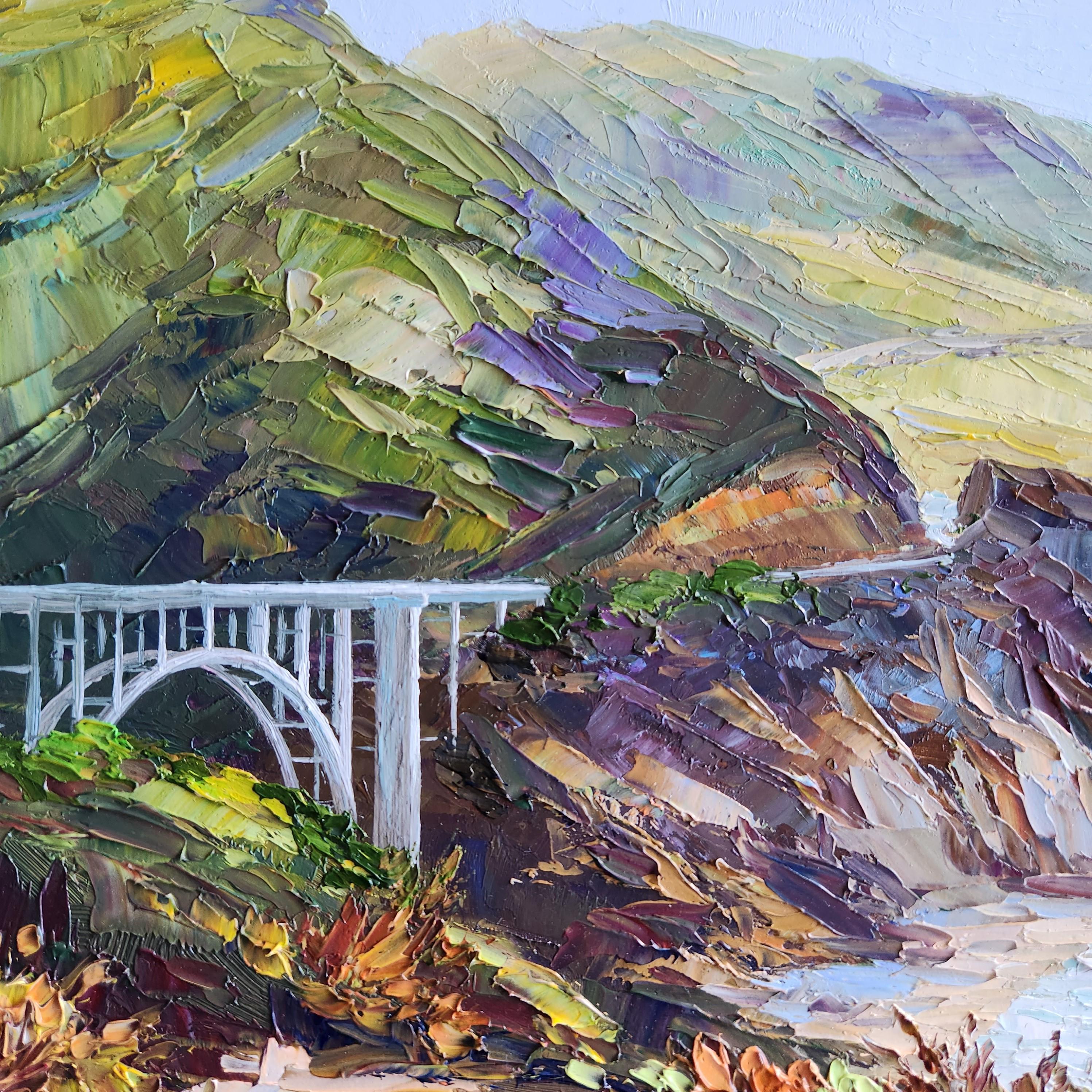 Original Big Sur Monterey Oil Painting Bixby Creek Bridge Painting Wall ...