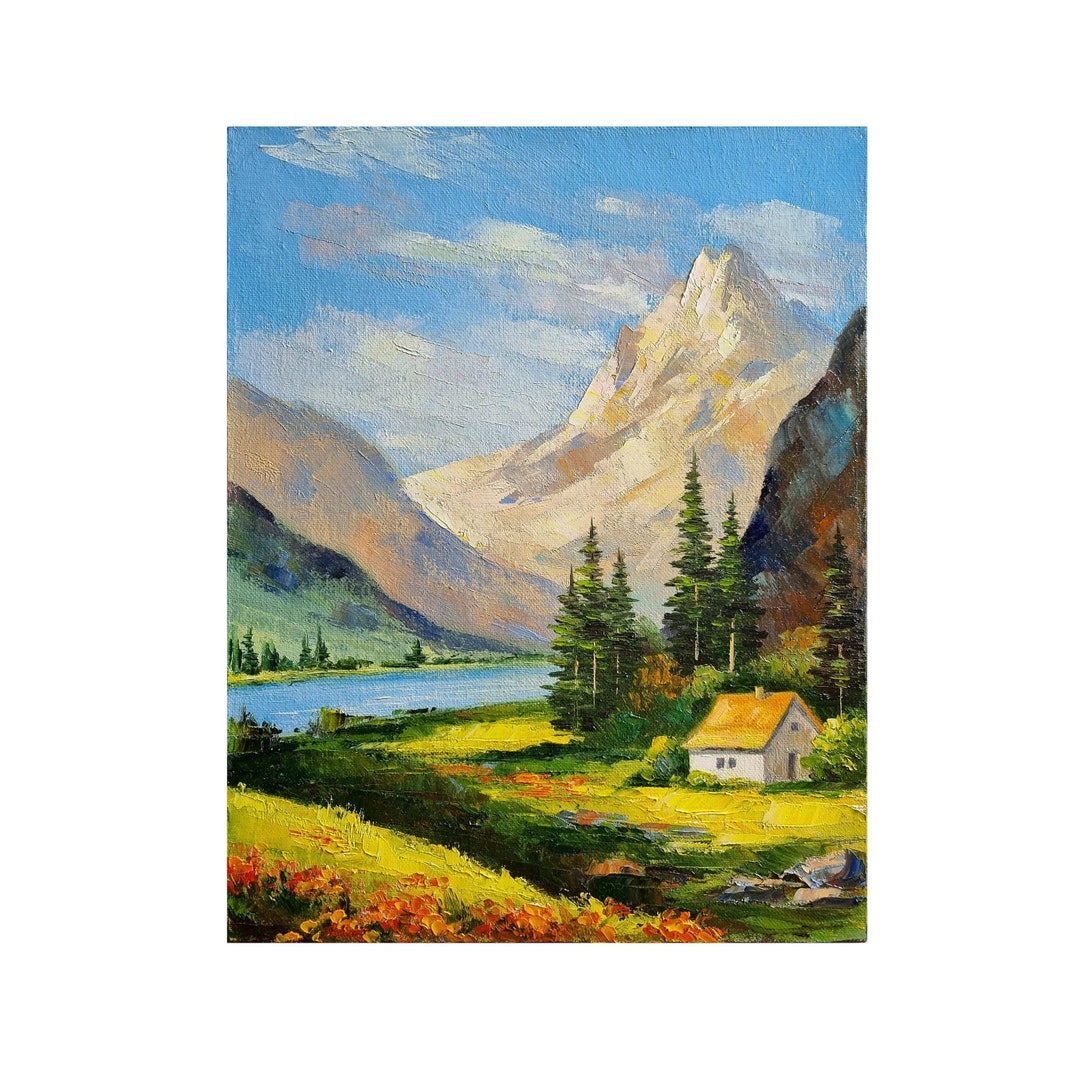 Alaska Painting ,alaska Landscape Painting,landscape Painting,forest ...