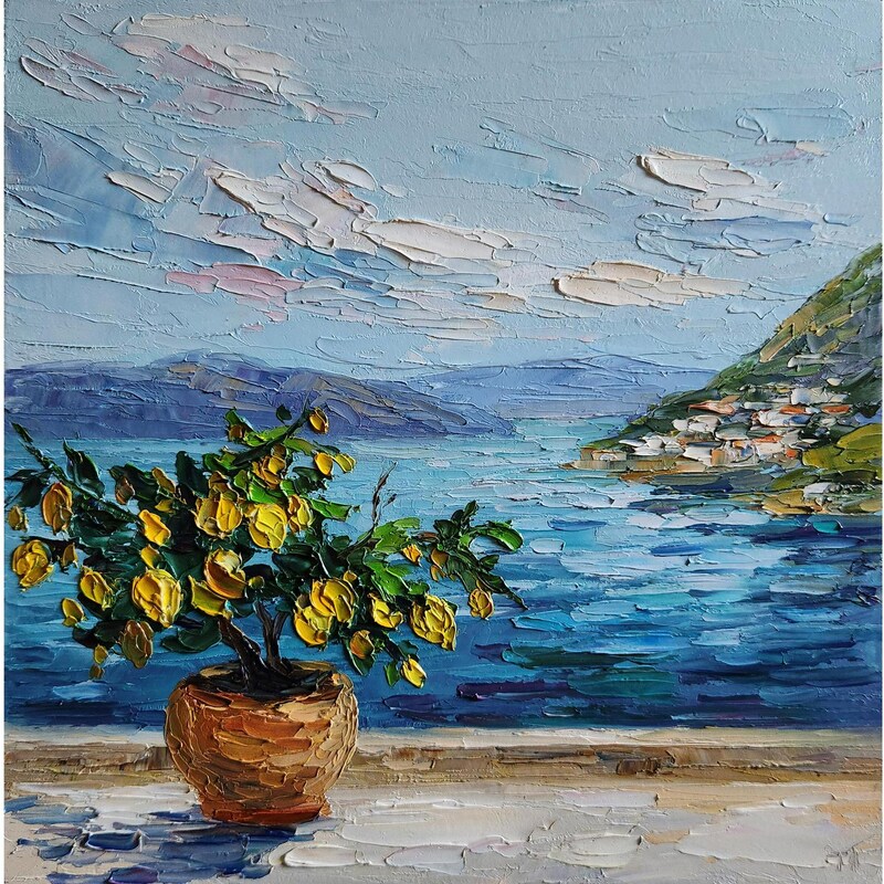 Lemon Painting - Etsy