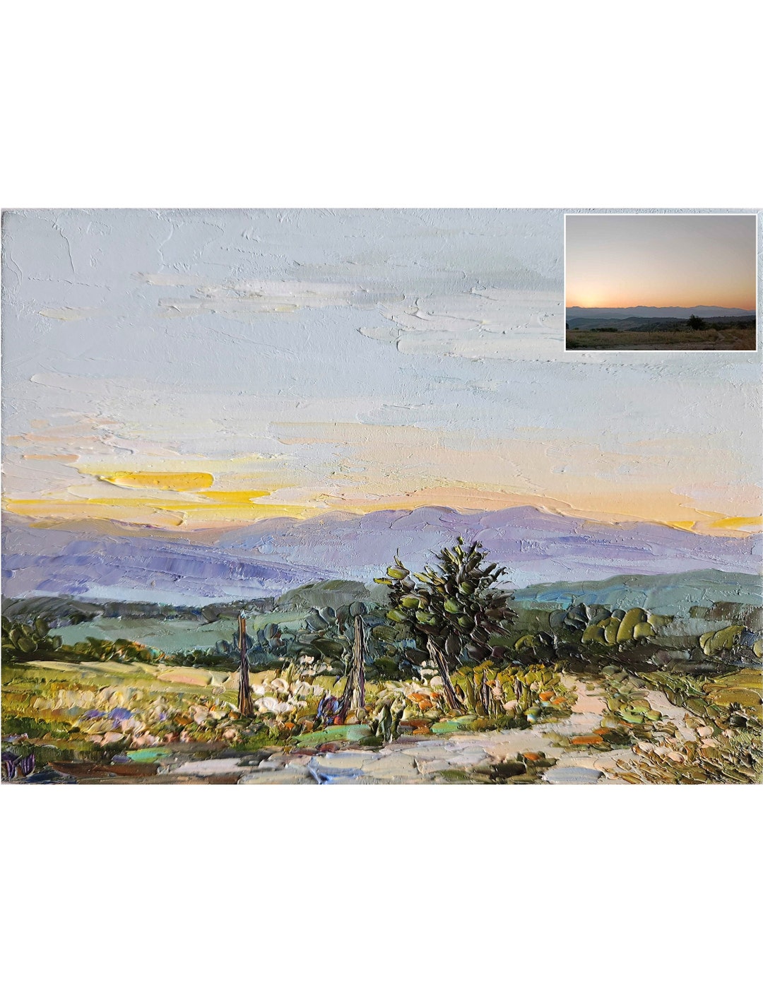 Maramures Hills Painting: Original Romania Landscape Oil Painting (6x8 ...