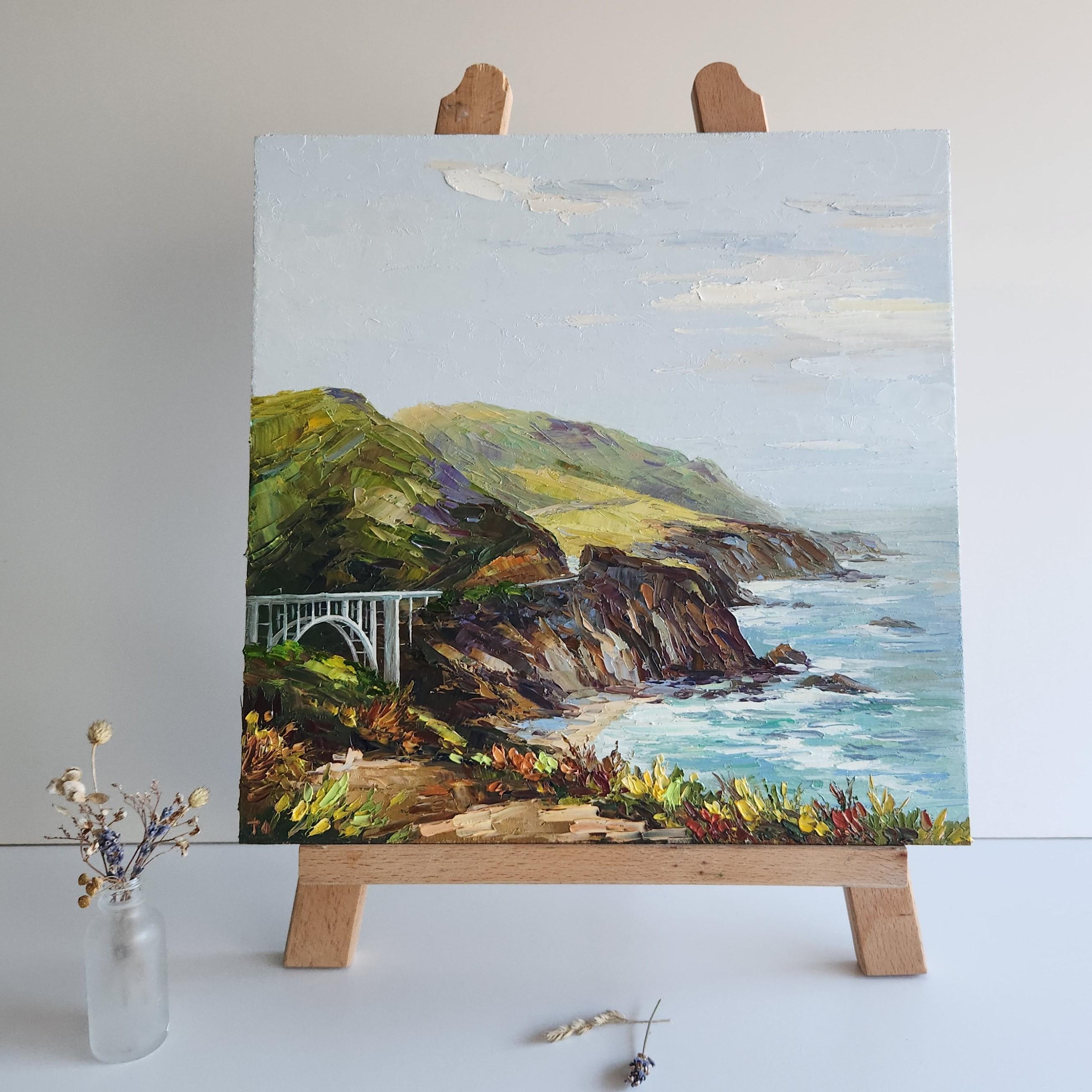 Original Big Sur Monterey Oil Painting Bixby Creek Bridge Painting Wall ...