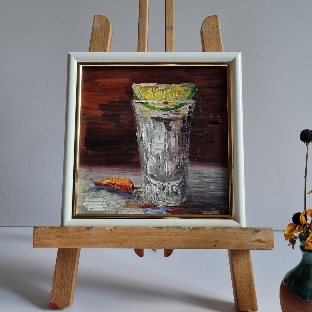 Tequila Painting Oil Painting Mexico Art Oil Painting Cocktail Art Bar ...