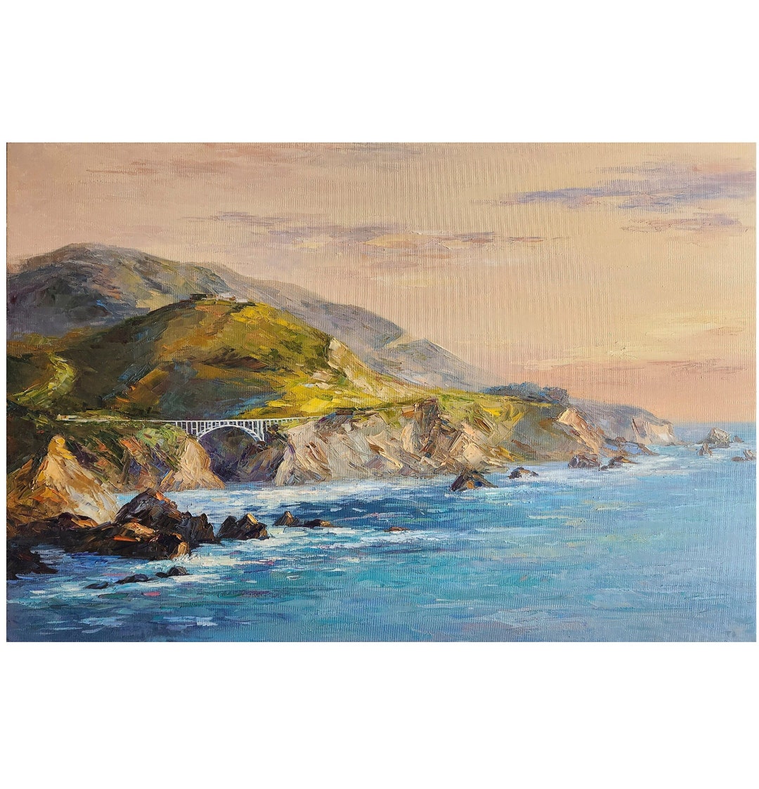 Big Sur Monterey Painting Bixby Creek Bridge Painting on Canvas ...
