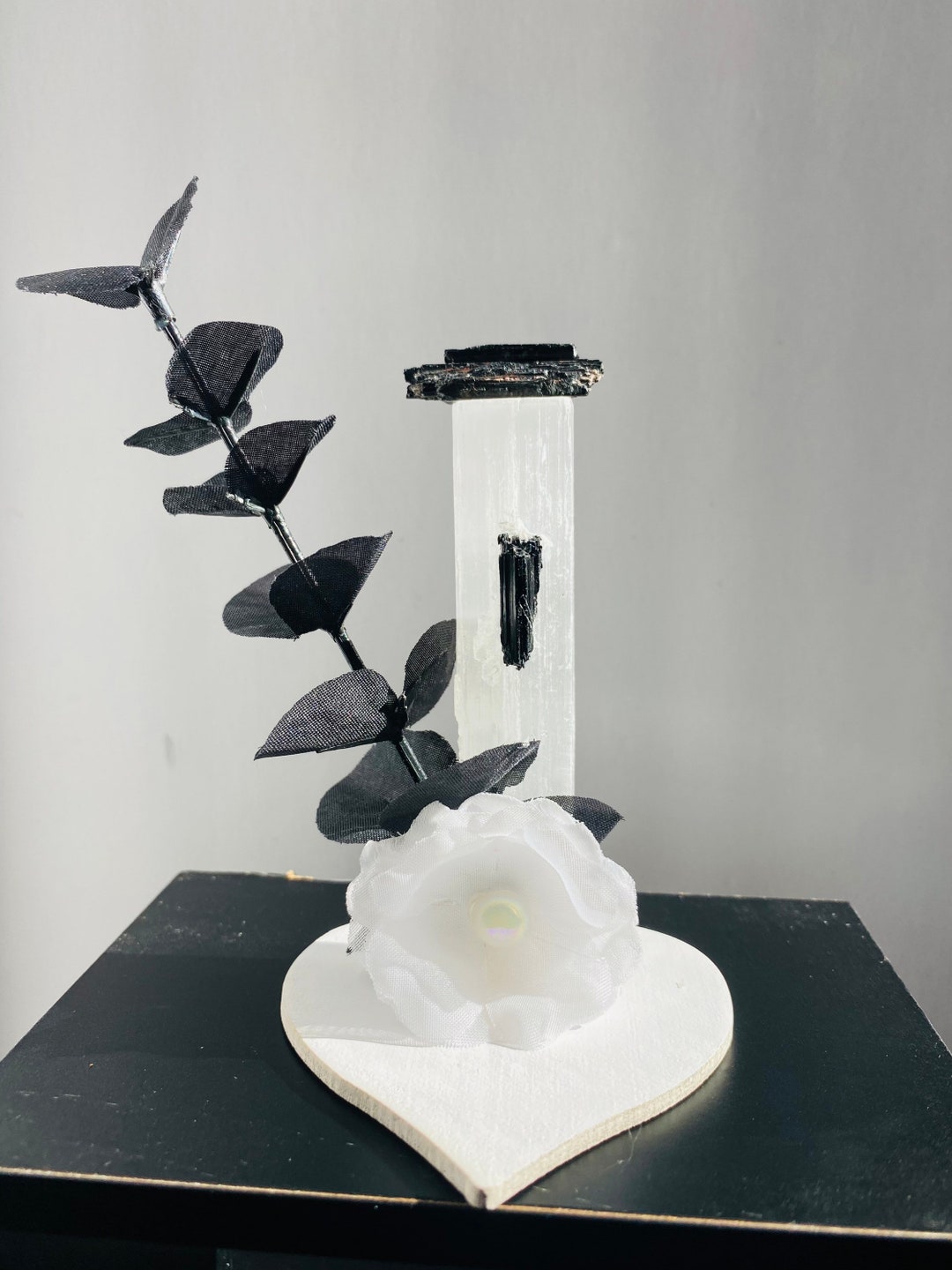 Selenite Tower, Empath Self Care Energy Clearing, Tourmaline CRYSTAL ...