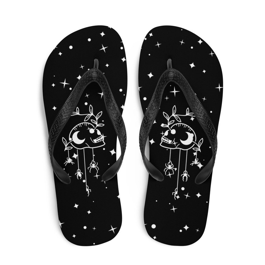 Flip-flops, Goth Witchy Flip Flops, Halloween Gift - Etsy