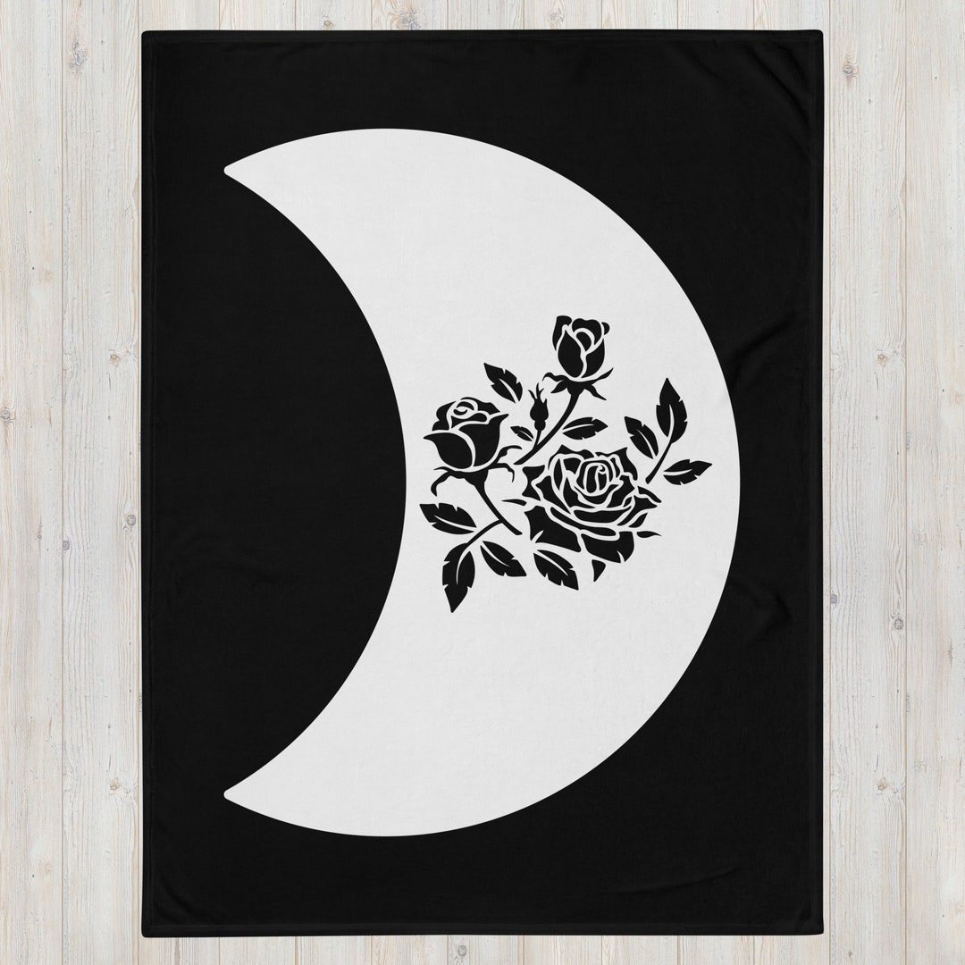Throw Blanket, Witchy Gift, Moon Blanket, Home Decor, Goth Blanket - Etsy