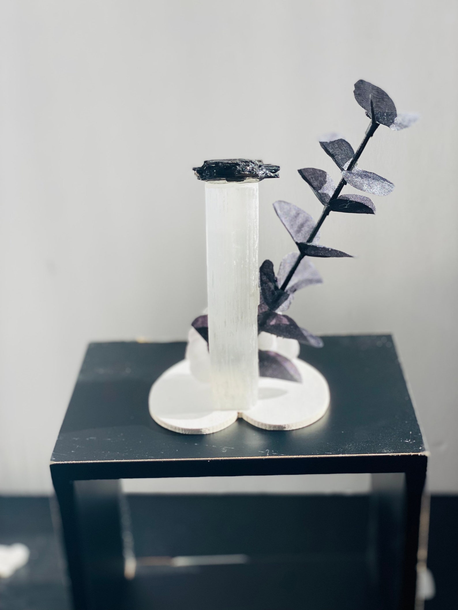 Selenite Tower Empath Self Care Energy Clearing Tourmaline - Etsy