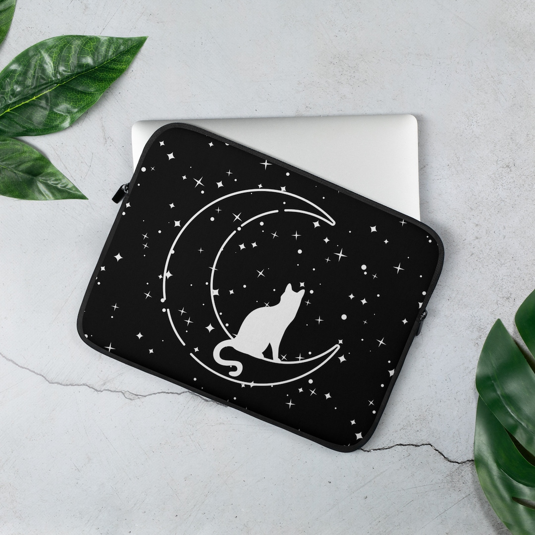 Laptop Computer Case, Cat Laptop Sleeve, Celestial Laptop Sleeve, Cat ...