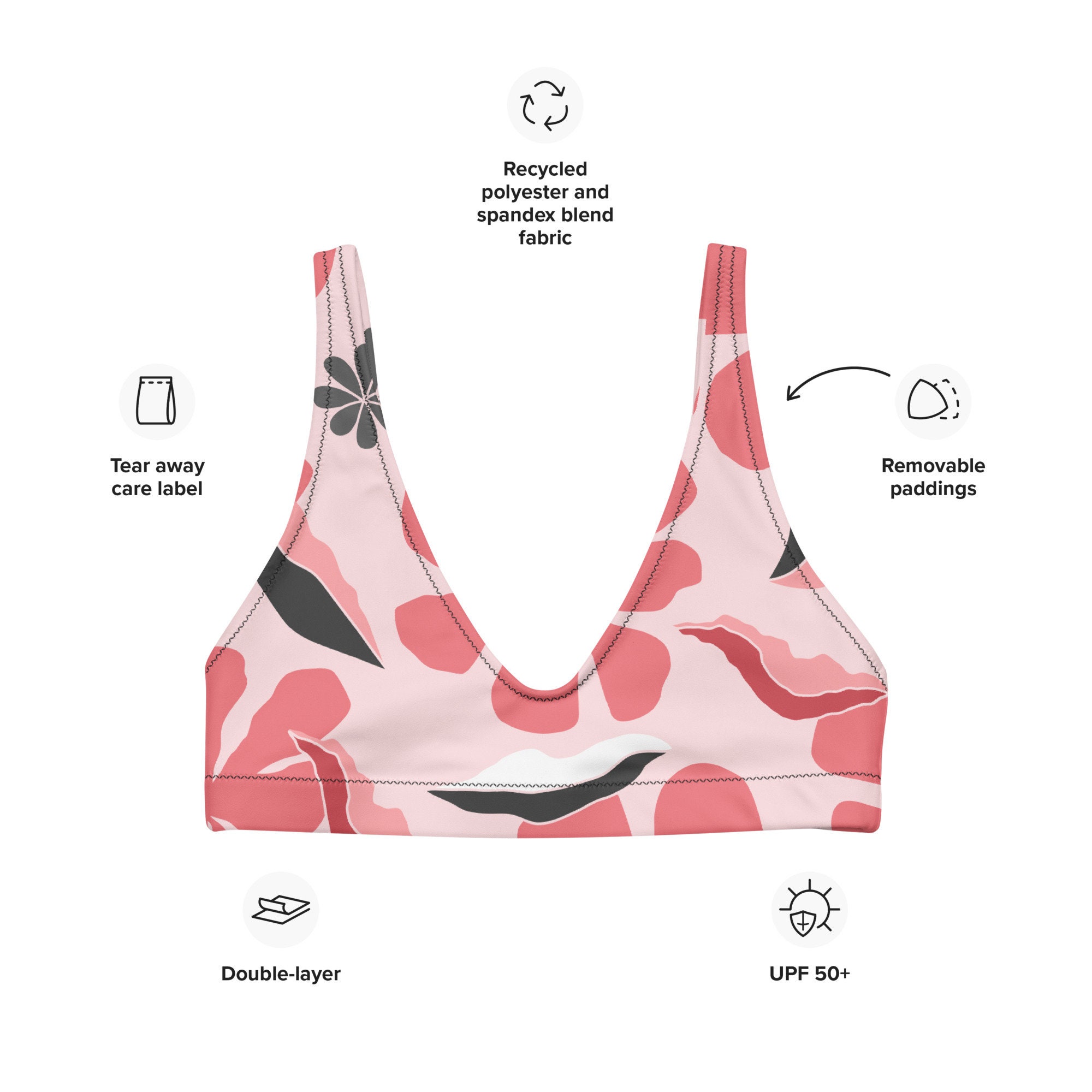 Recycled Padded Yogo Top, Bakini Top, Barre Top - Etsy