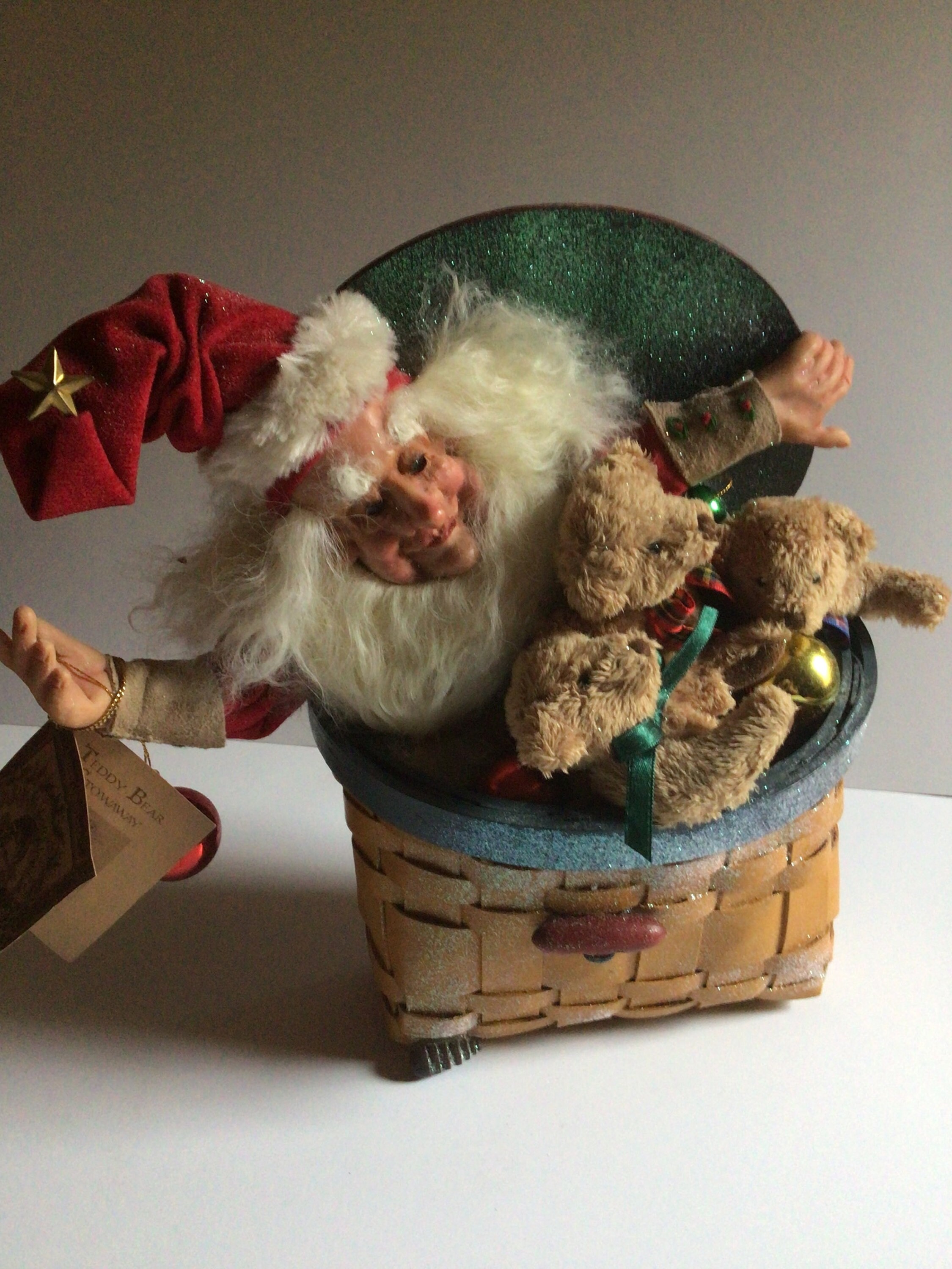 Demdaco Drolleries teddy Bear Stowaway Retired Figure Deborah Henderson ...