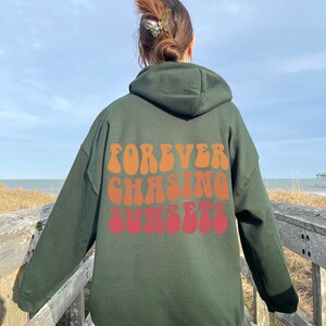Forever Chasing Sunset Hoodie , Aesthetic Sweatshirt, Oversized ...