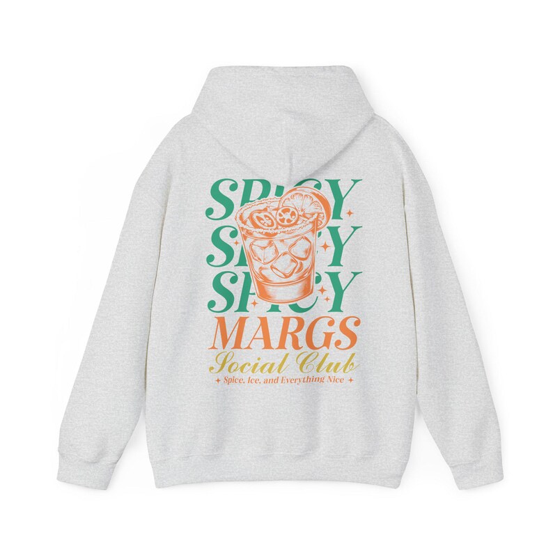 Spicy Margs Social Club Cute Aesthetic Hoodie Preppy White Cute Drink ...