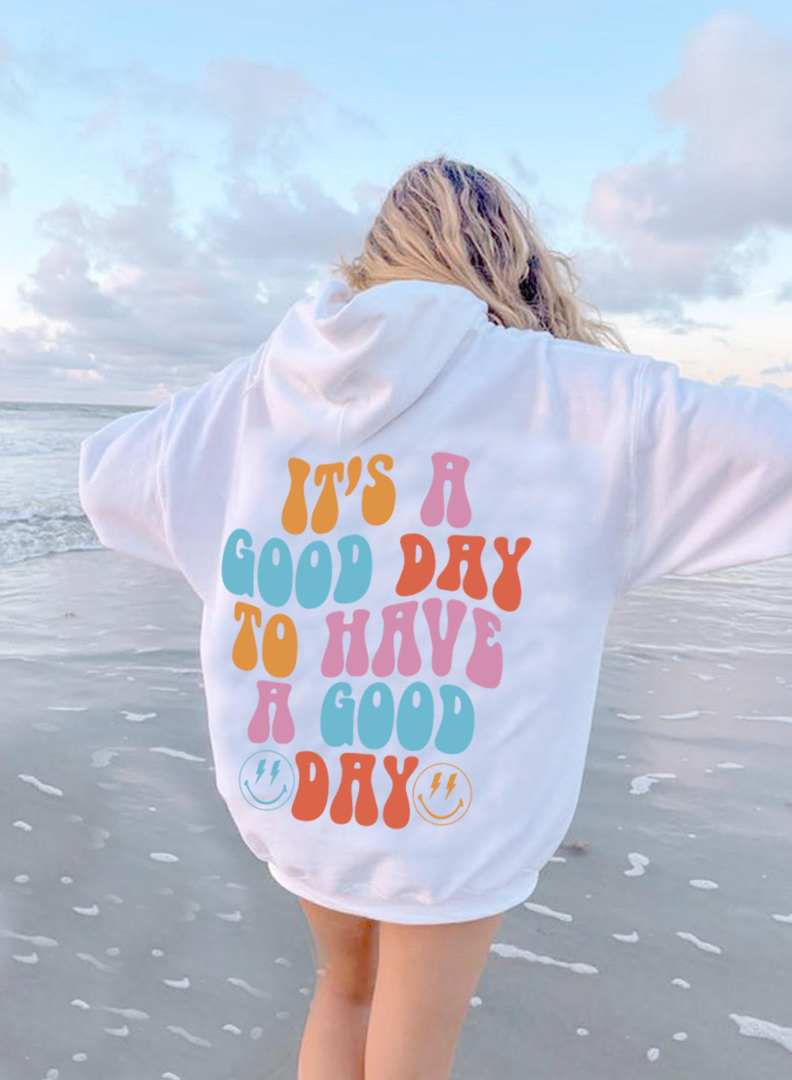 Good Day Hoodie Positive Cute Hoodie Cozy Pinterest - Etsy