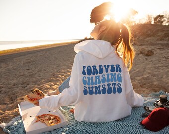 Forever Chasing Sunset Hoodie Aesthetic Sweatshirt - Etsy