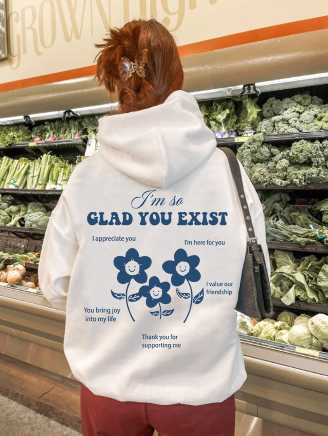 Glad You Exist Hoodie Hoodies and Sweatshirts Aesthetic - Etsy