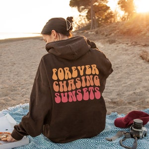 Forever Chasing Sunset Hoodie , Aesthetic Sweatshirt, Oversized ...
