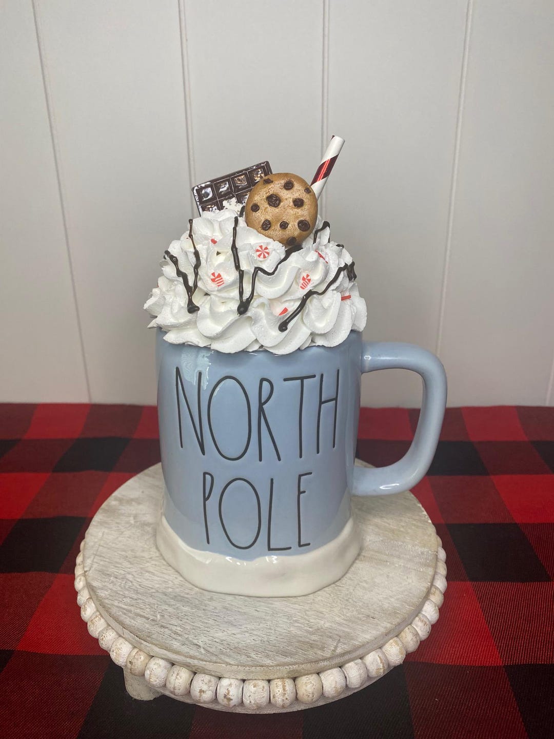 North Pole Mug Topper - Chocolate Bar and Cookie Mug Topper - Whipped ...