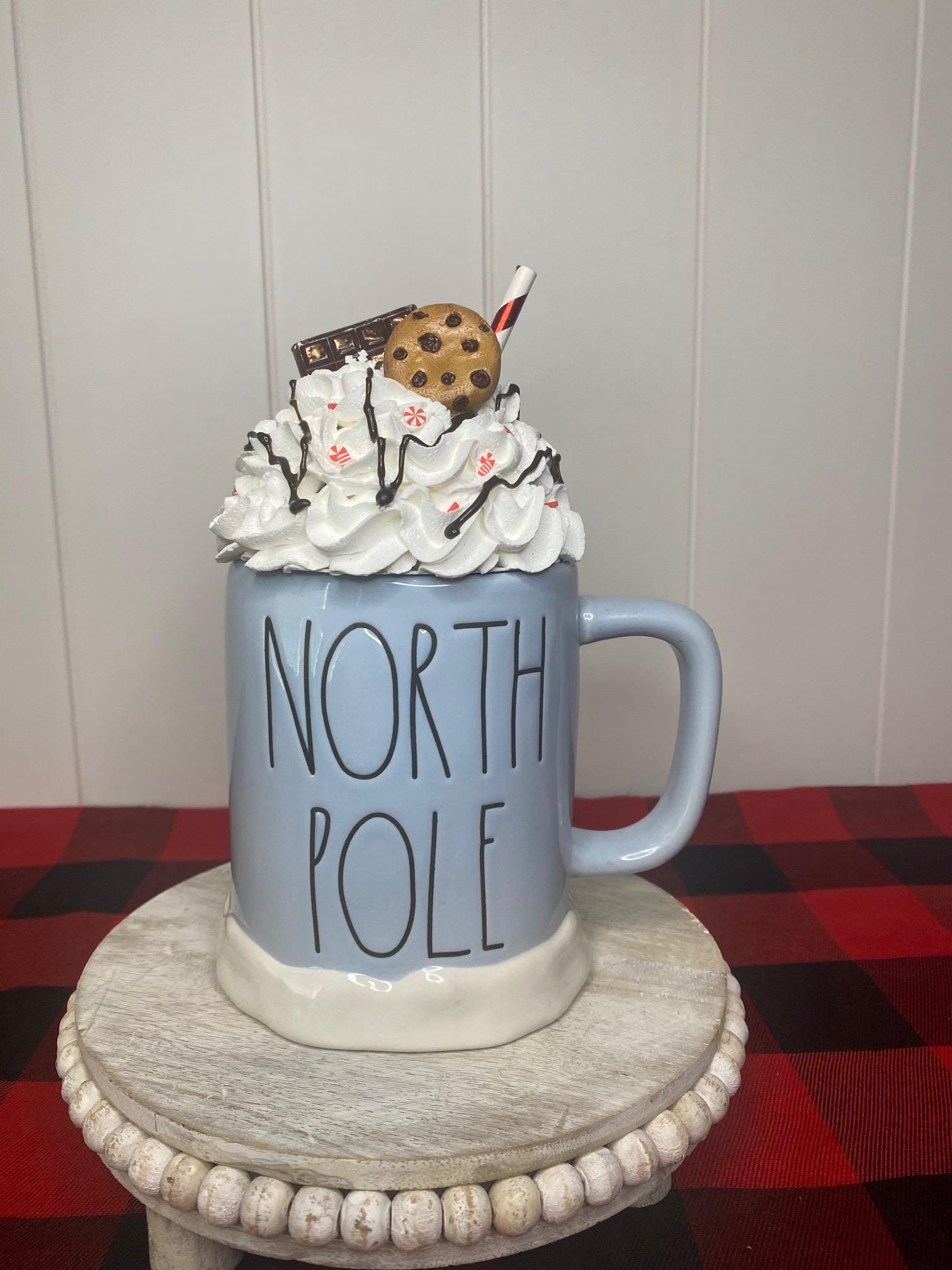 North Pole Mug Topper - Chocolate Bar and Cookie Mug Topper - Whipped ...