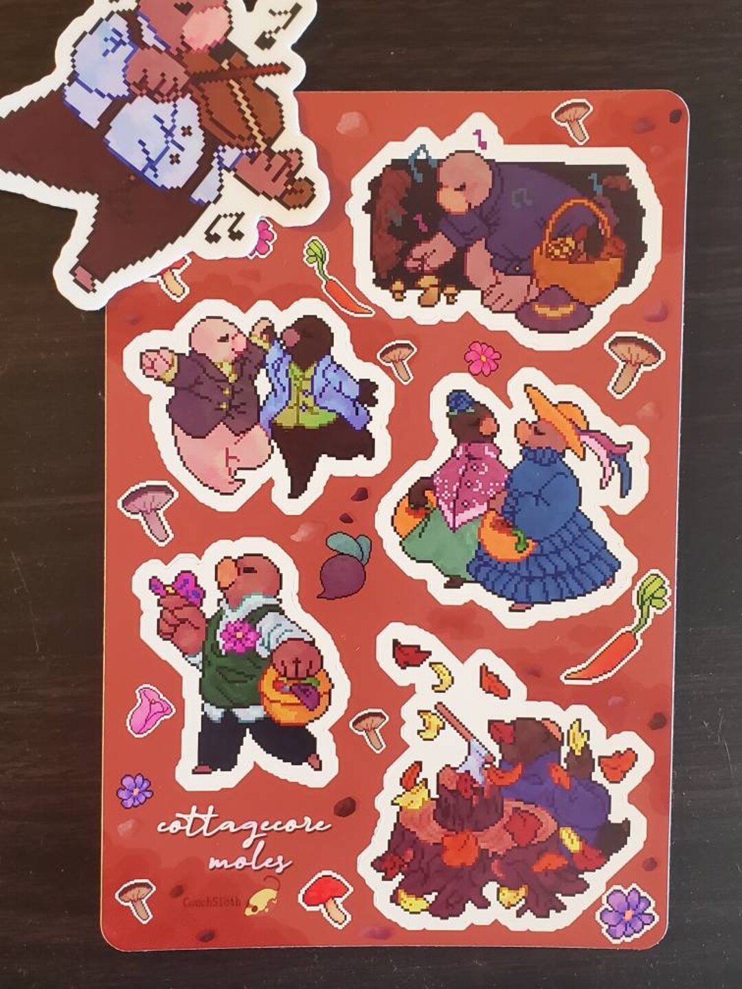 Cottagecore Mole Folk Sticker Sheet - Etsy