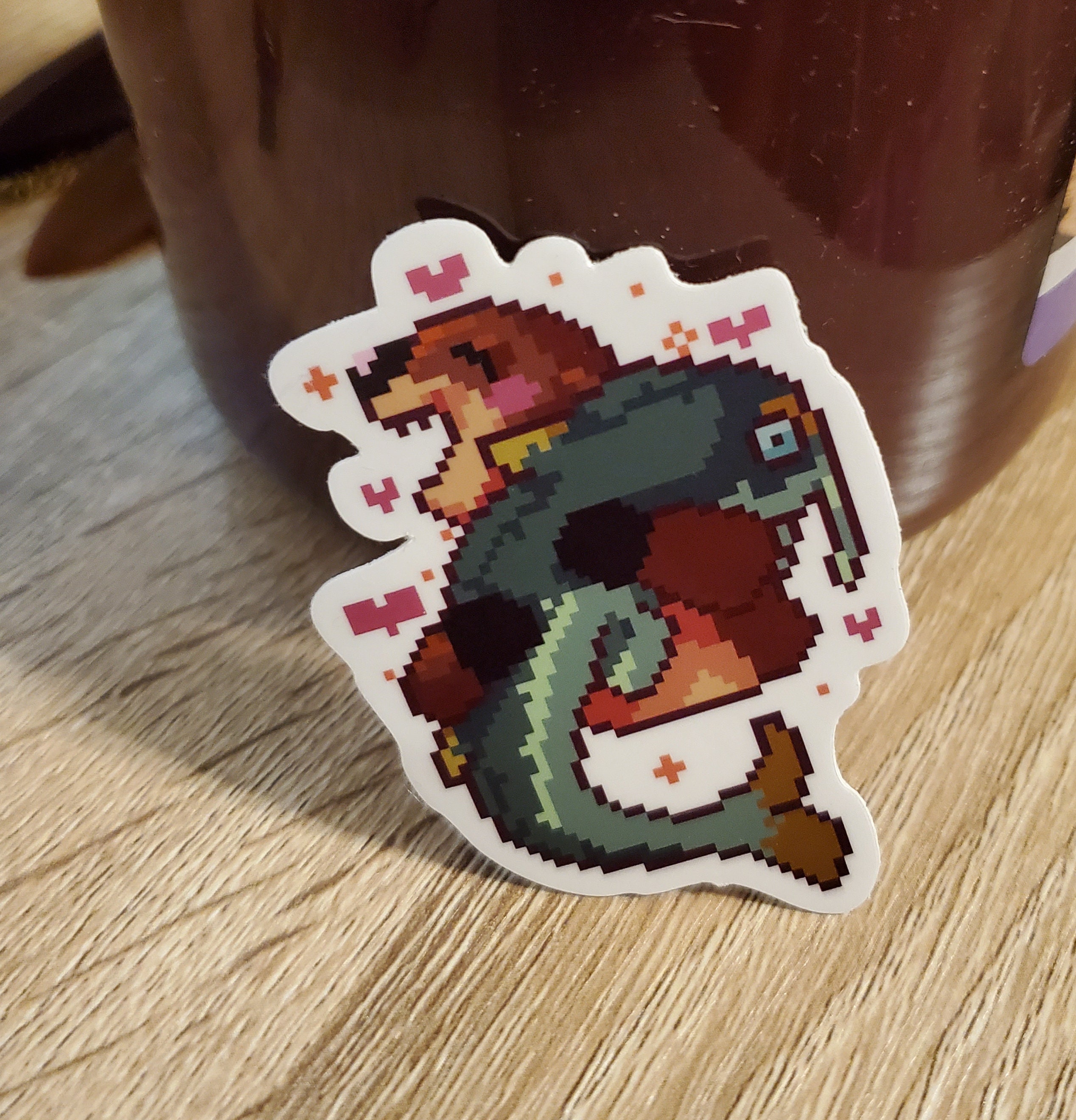 Pixel Art Otter Vinyl Stickers - Etsy