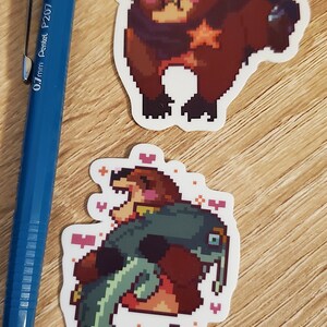 Pixel Art Otter Vinyl Stickers - Etsy