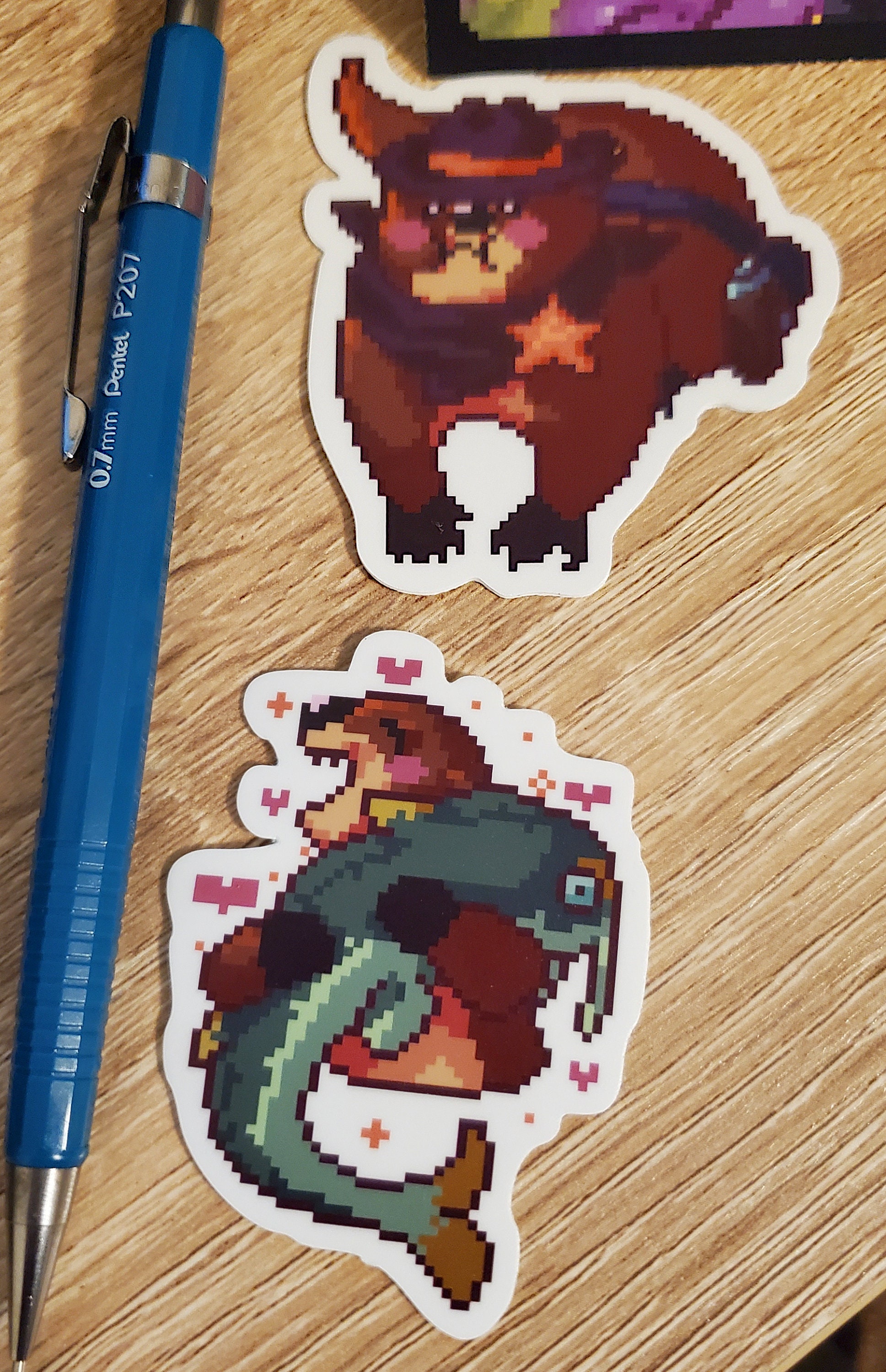 Pixel Art Otter Vinyl Stickers - Etsy