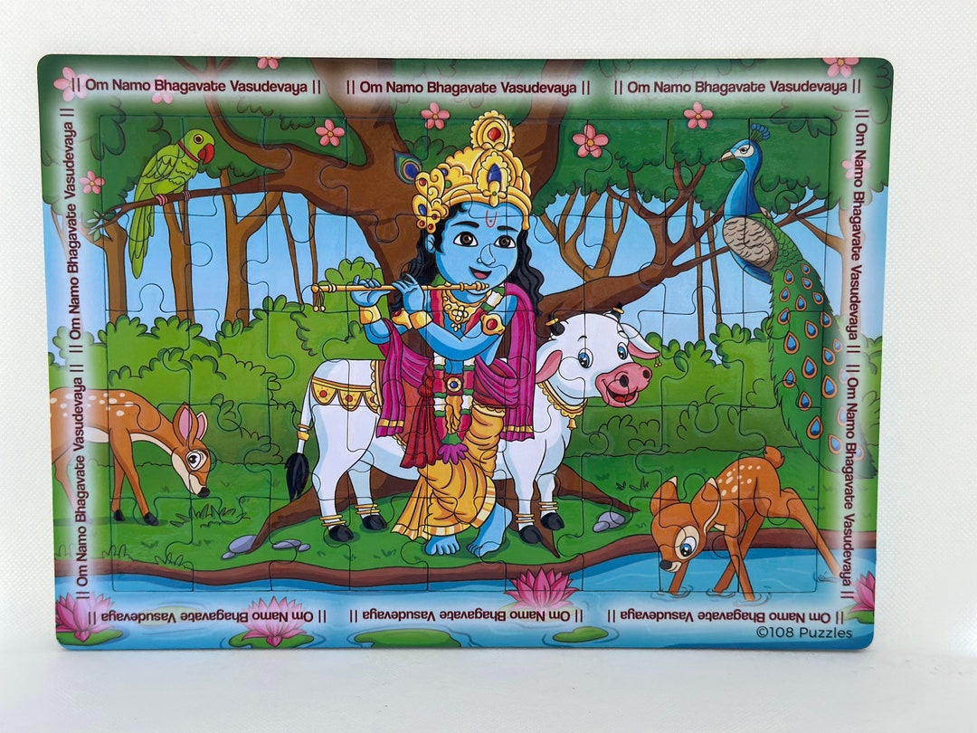 Krishna's World 45 Piece Tray Lord Krishna Jigsaw Puzzle - Etsy