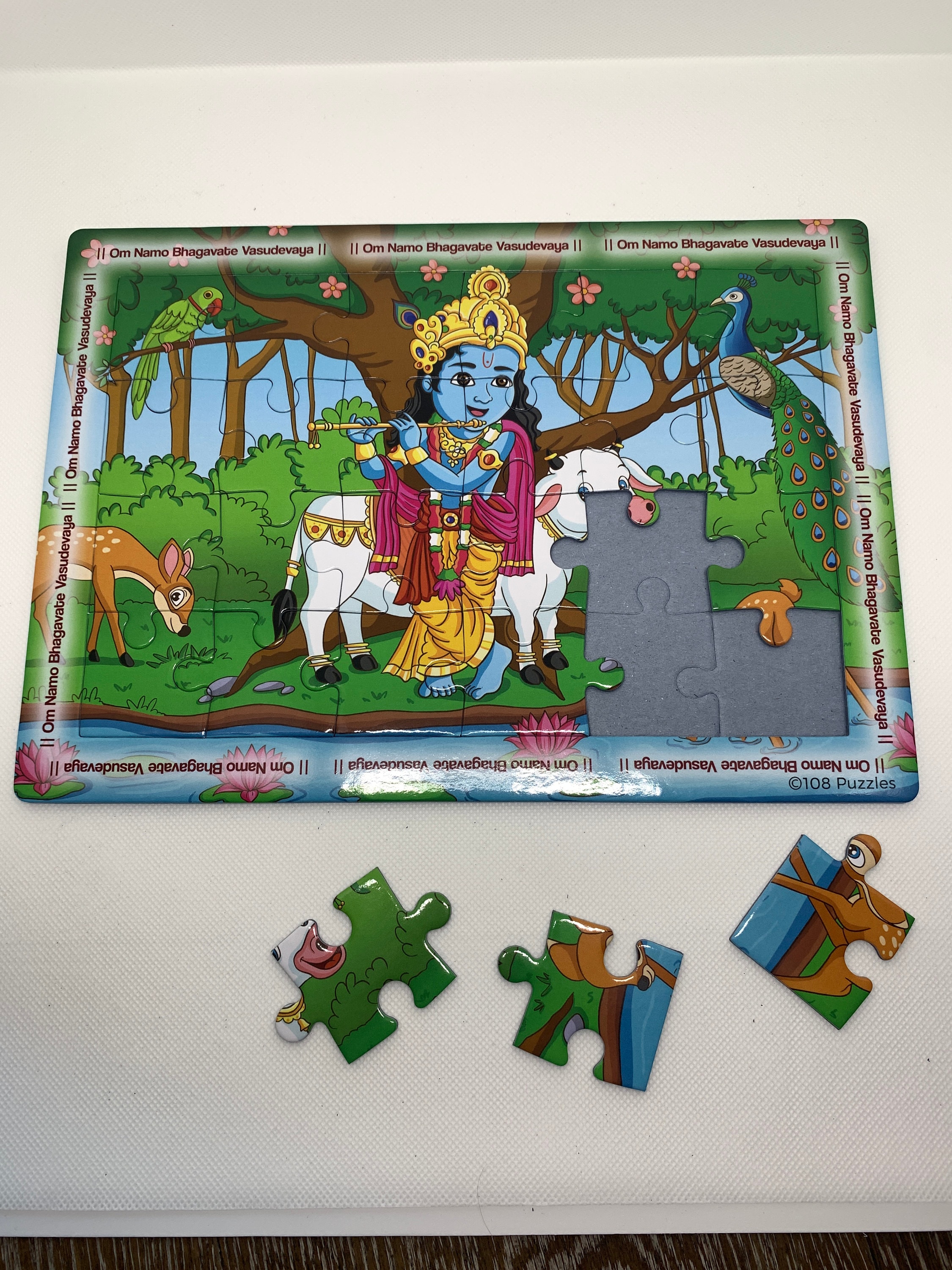Lord Krishna Puzzle: Hindu God Gift, Janmashtami Present (24 Piece) - Etsy