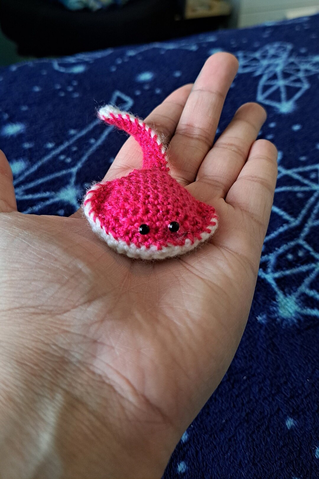 Crochet Stingray Keychain Rainbow Colors - Etsy
