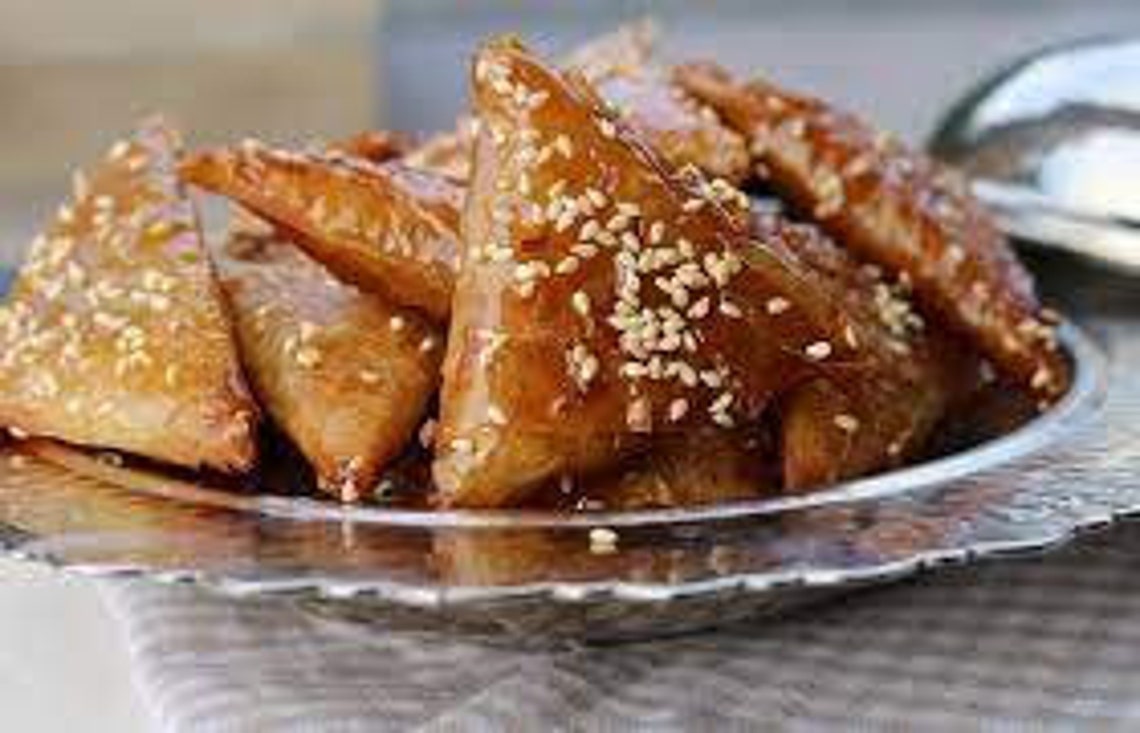 Briouates With Air Fried Almonds Dipped in Honey - Ramadan Sweets ...