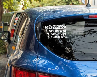 Vehicle Rules Decal - Etsy