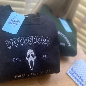 Halloween Scream Embroidered Sweatshirt Fall Sweater Scream Crewneck ...