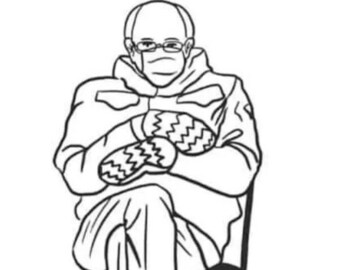 Bernie Sanders Mittens Svg - Etsy