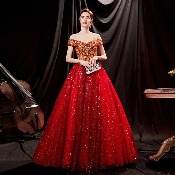 Red Princess Dresses For Prom