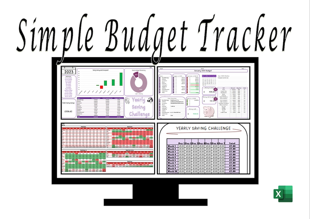 Simple Budget Tracker Excel Template - Etsy