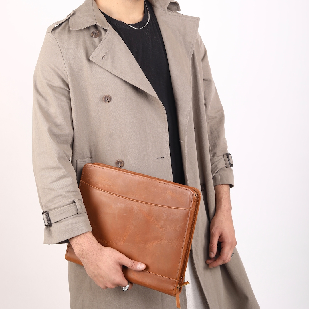 Leather Portfolio A4, Leather Padfolio for Business, Leather Planner ...
