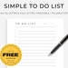 Minimal to Do List Printable Simple Tasks List Template - Etsy